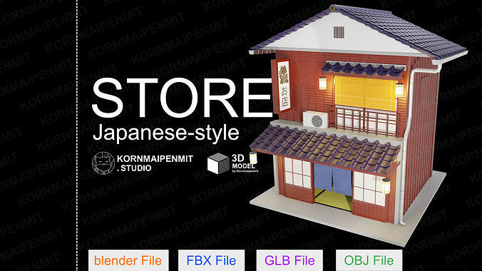 Shop Japanese-style shop 3D model | CGTrader