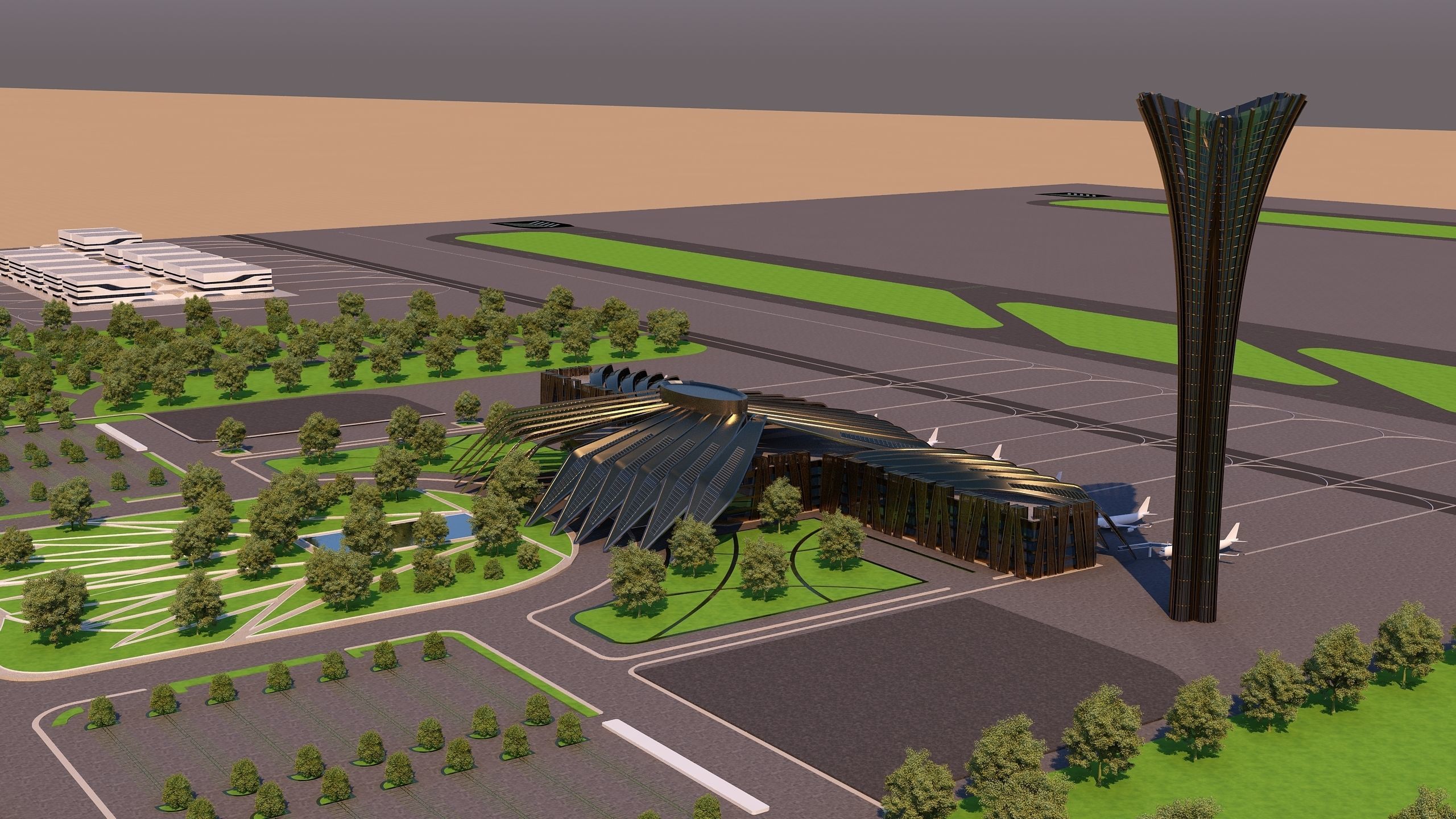 0011 - Architecture Airport - 2021 - 03 3D model | CGTrader