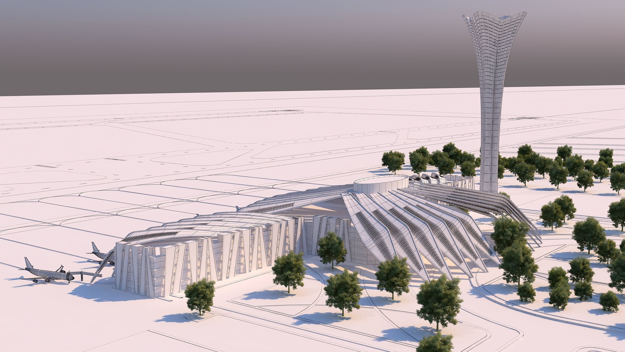 0011 - Architecture Airport - 2021 - 03 3D model | CGTrader