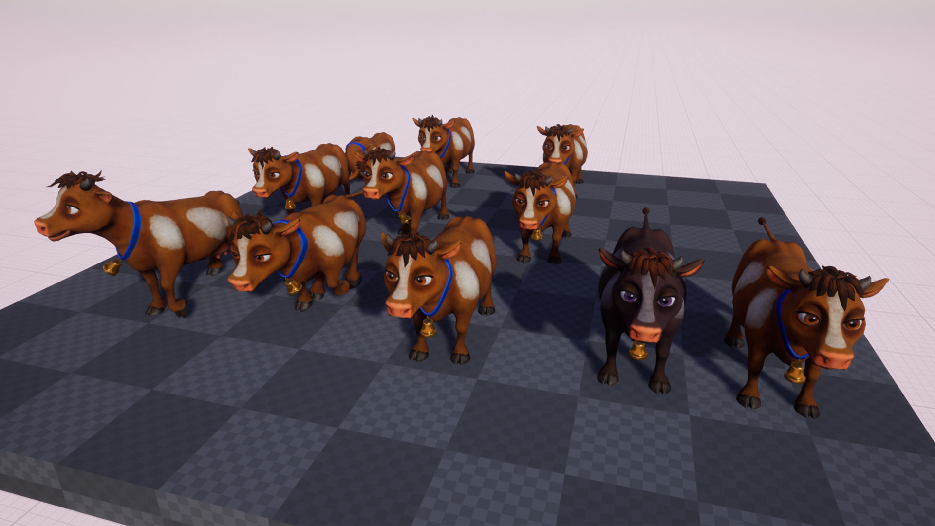 3D model Stilized Cow rigged animations VR / AR / low-poly | CGTrader