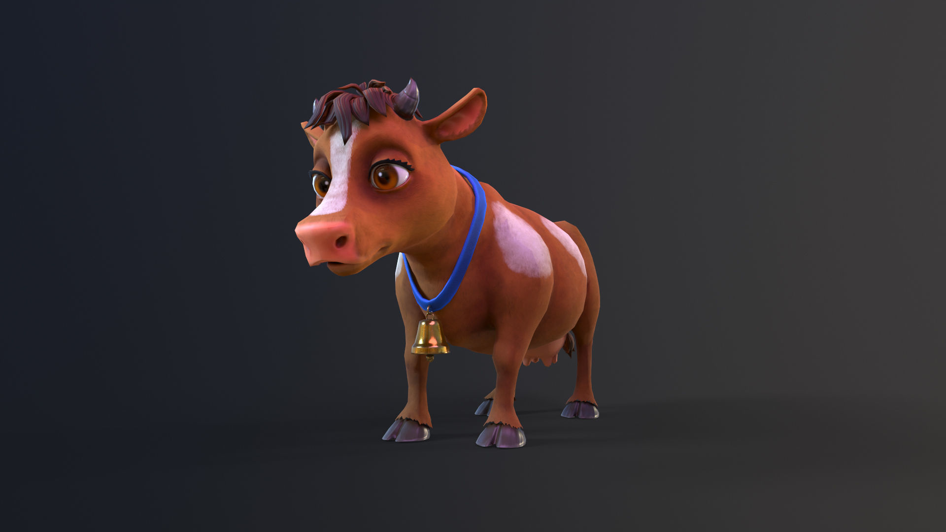 3D model Stilized Cow rigged animations VR / AR / low-poly | CGTrader