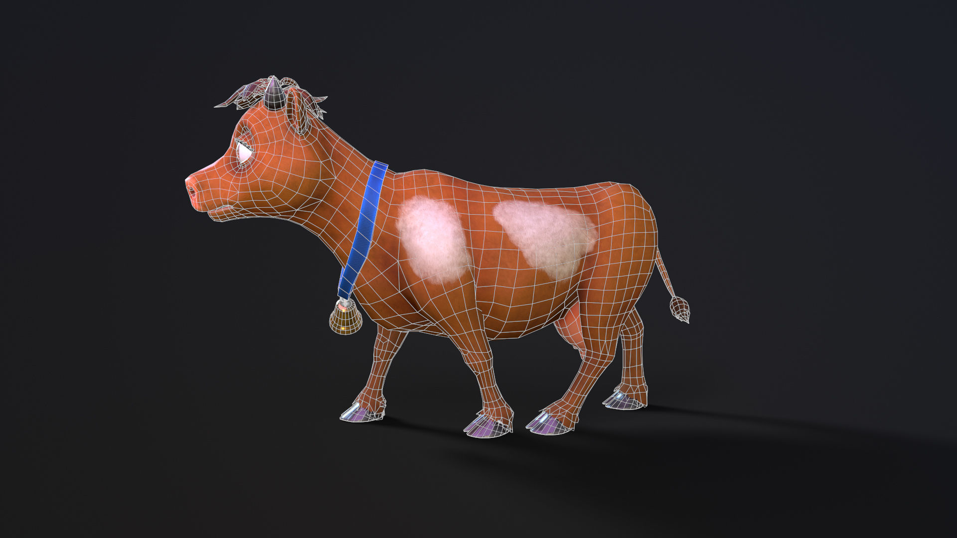 3D model Stilized Cow rigged animations VR / AR / low-poly | CGTrader