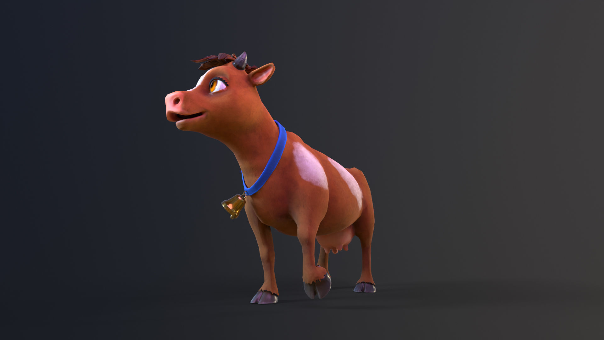 3D model Stilized Cow rigged animations VR / AR / low-poly | CGTrader