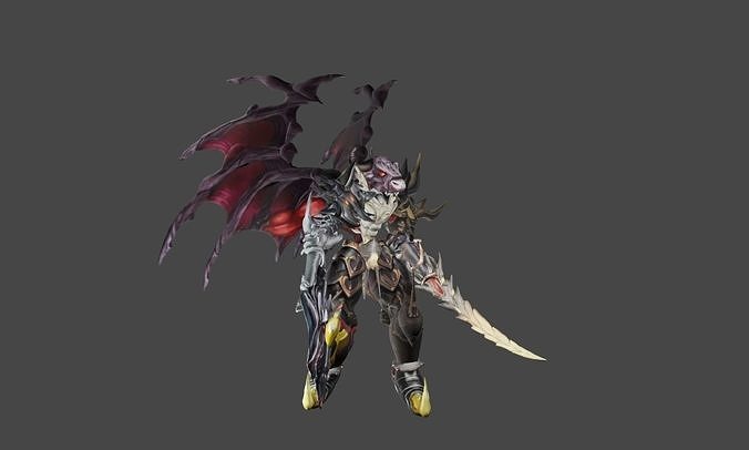 3D model Zeloeman L 7 demon with wings VR / AR / low-poly | CGTrader