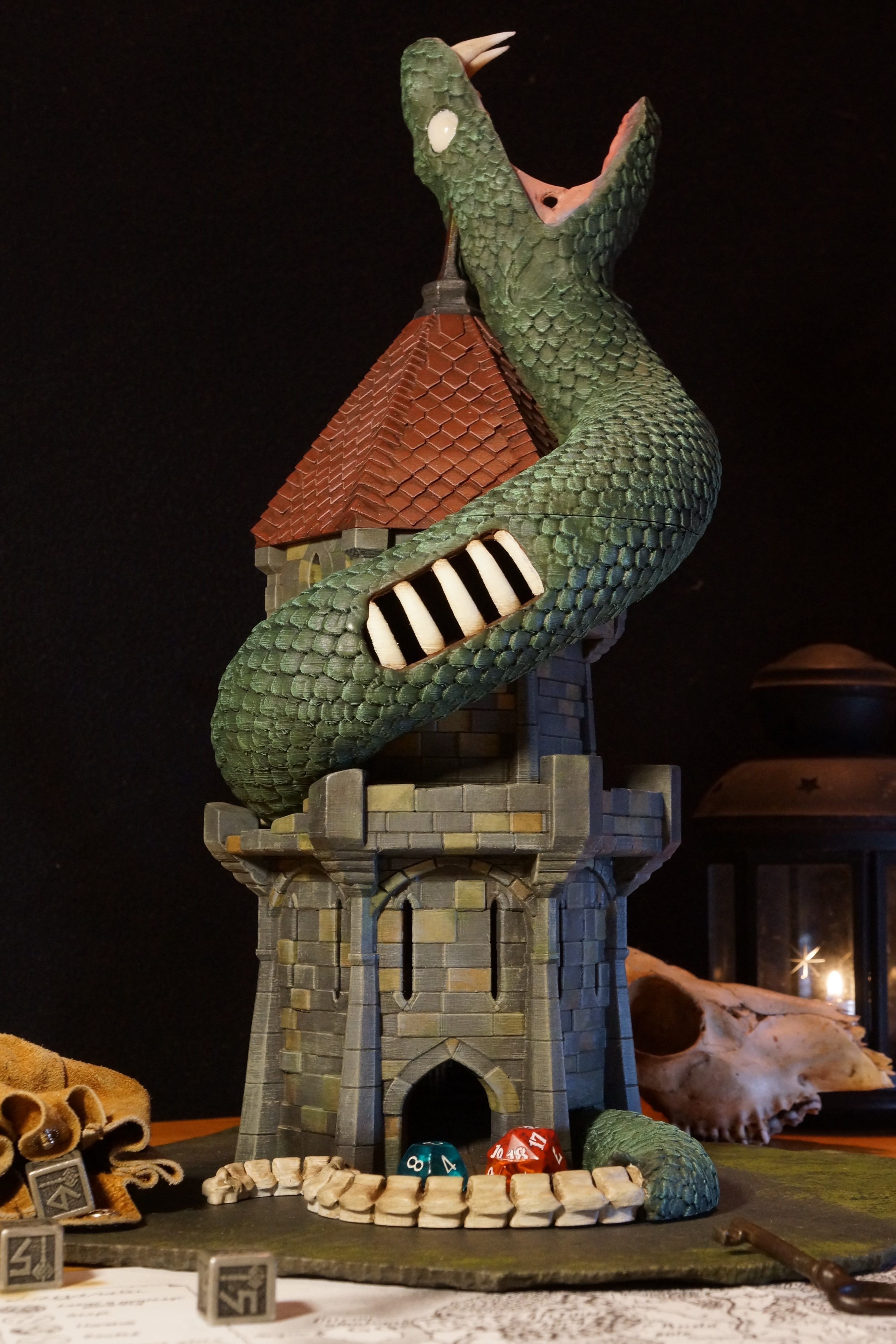 Ambitious Snake Dice Tower 3D model 3D printable | CGTrader