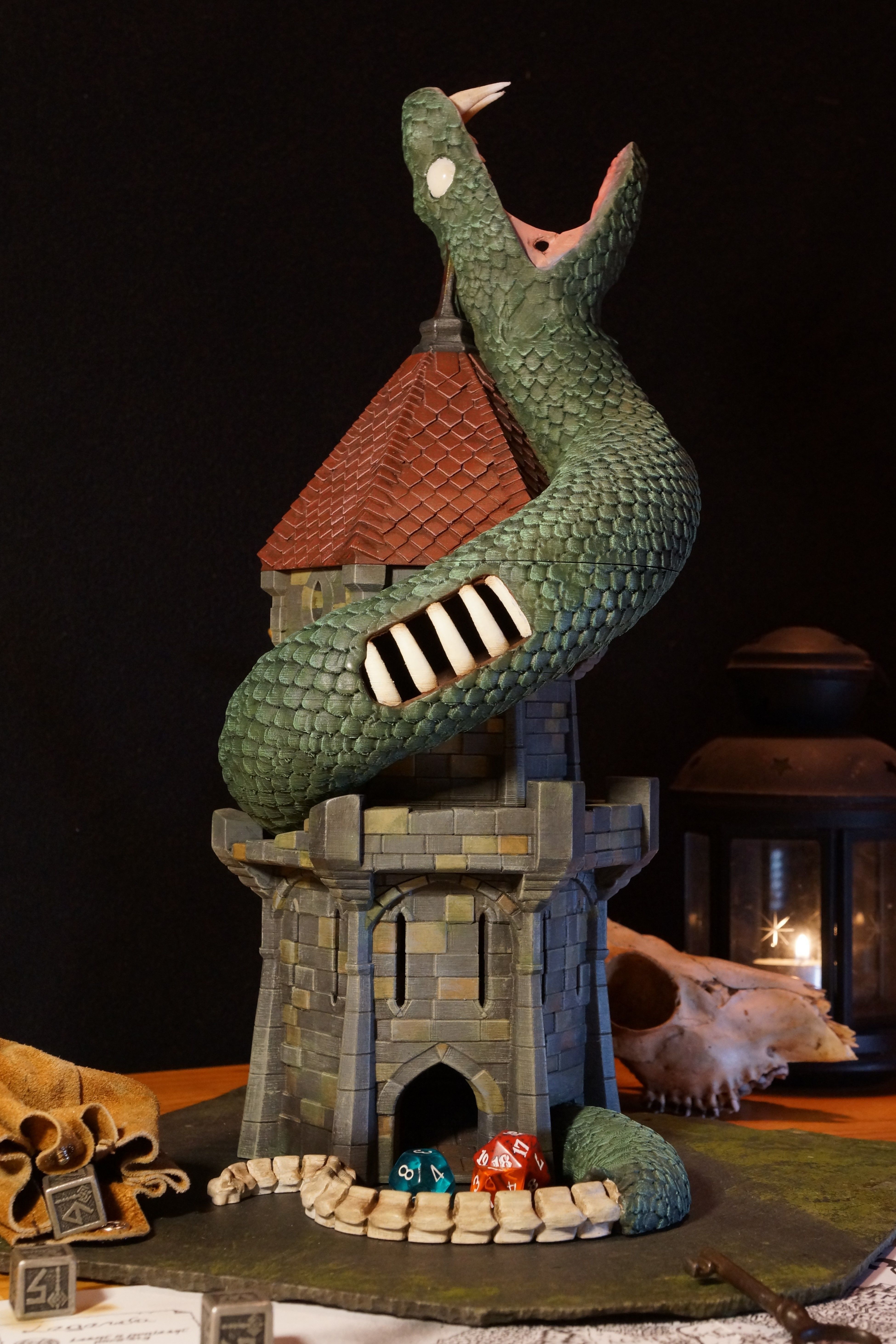 Ambitious Snake Dice Tower 3D model 3D printable | CGTrader