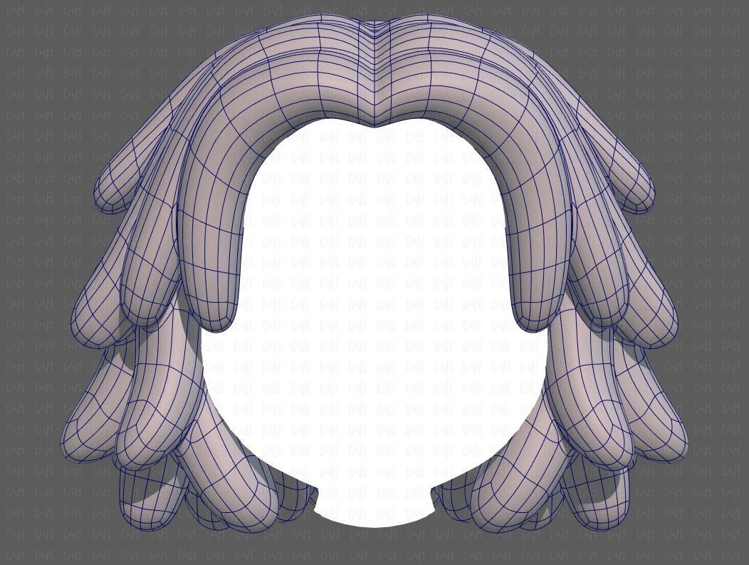 3D model Base Hair for girl V38 VR / AR / low-poly | CGTrader