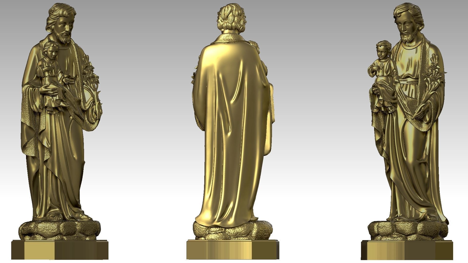 Saint Joseph 3D model 3D printable | CGTrader