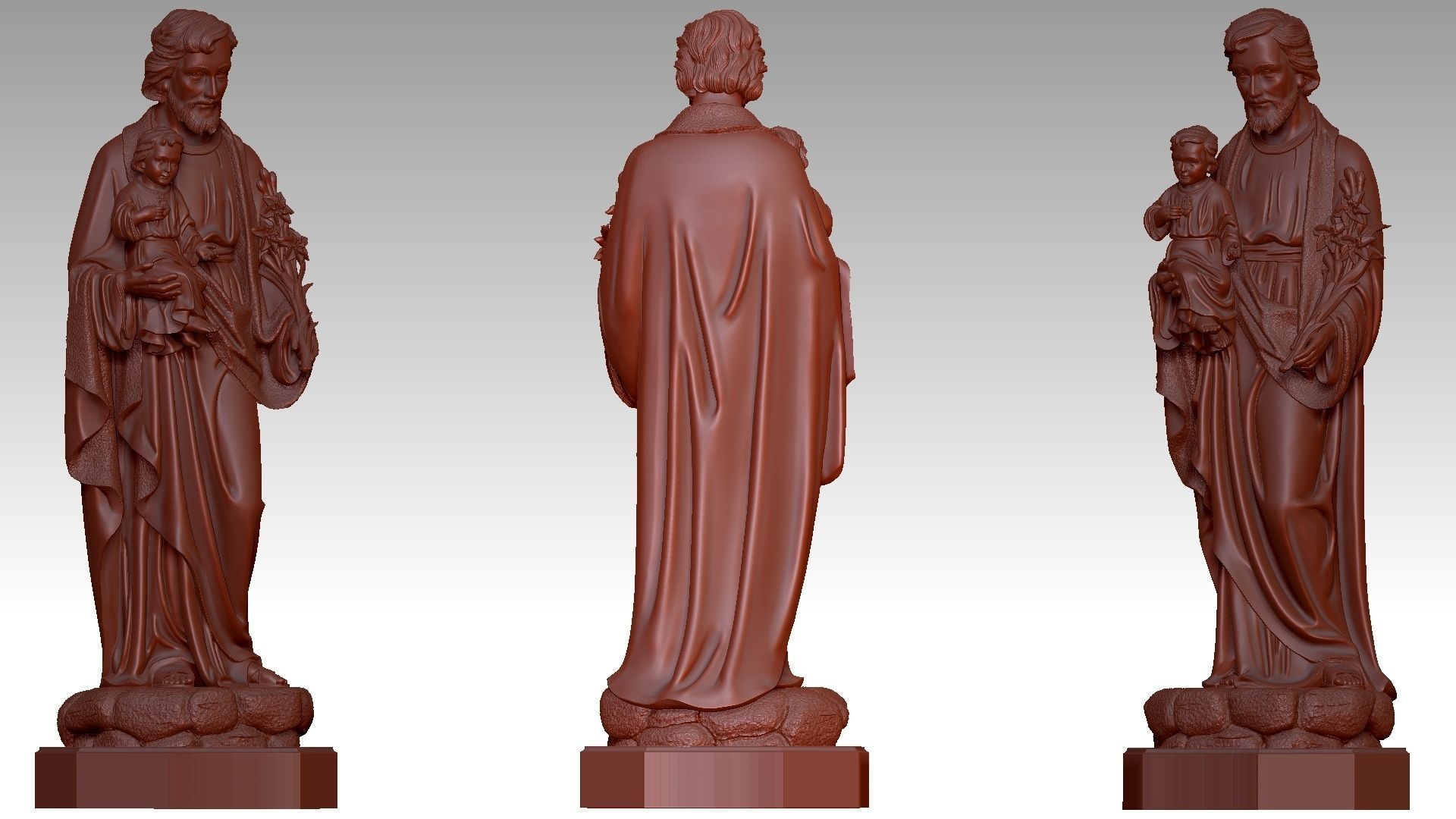 Saint Joseph 3D model 3D printable | CGTrader