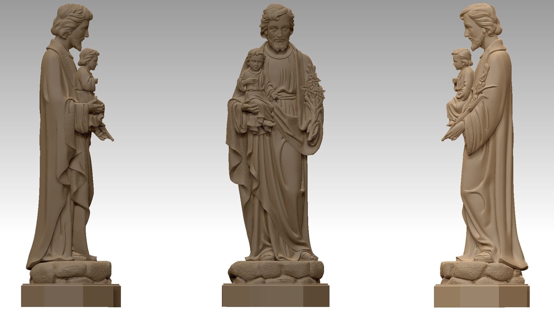 Saint Joseph 3D model 3D printable | CGTrader