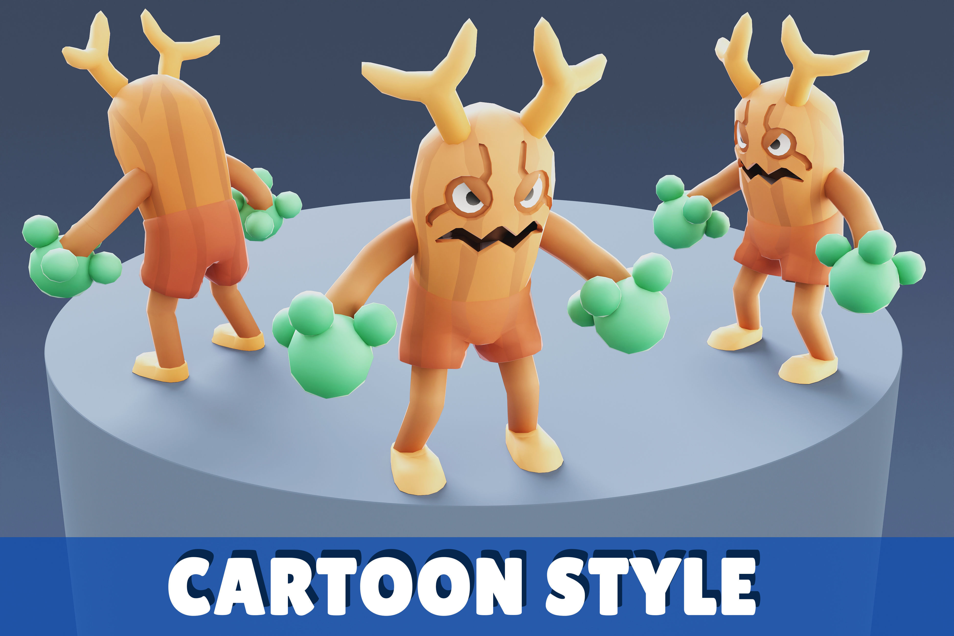 3D model Cartoon Characters - Big Stumpy Warrior VR / AR / low-poly ...