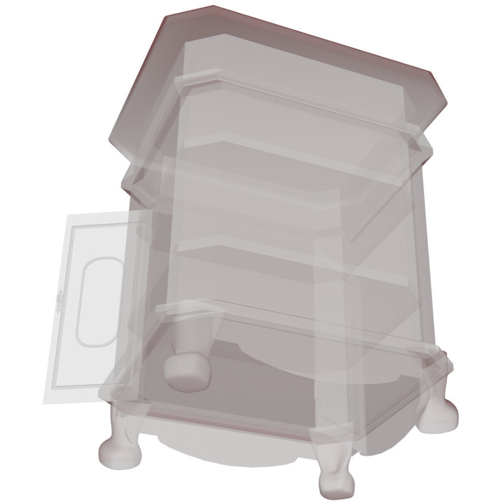 Schrank sideboard Cabinet vintage retro animated 3D model | CGTrader