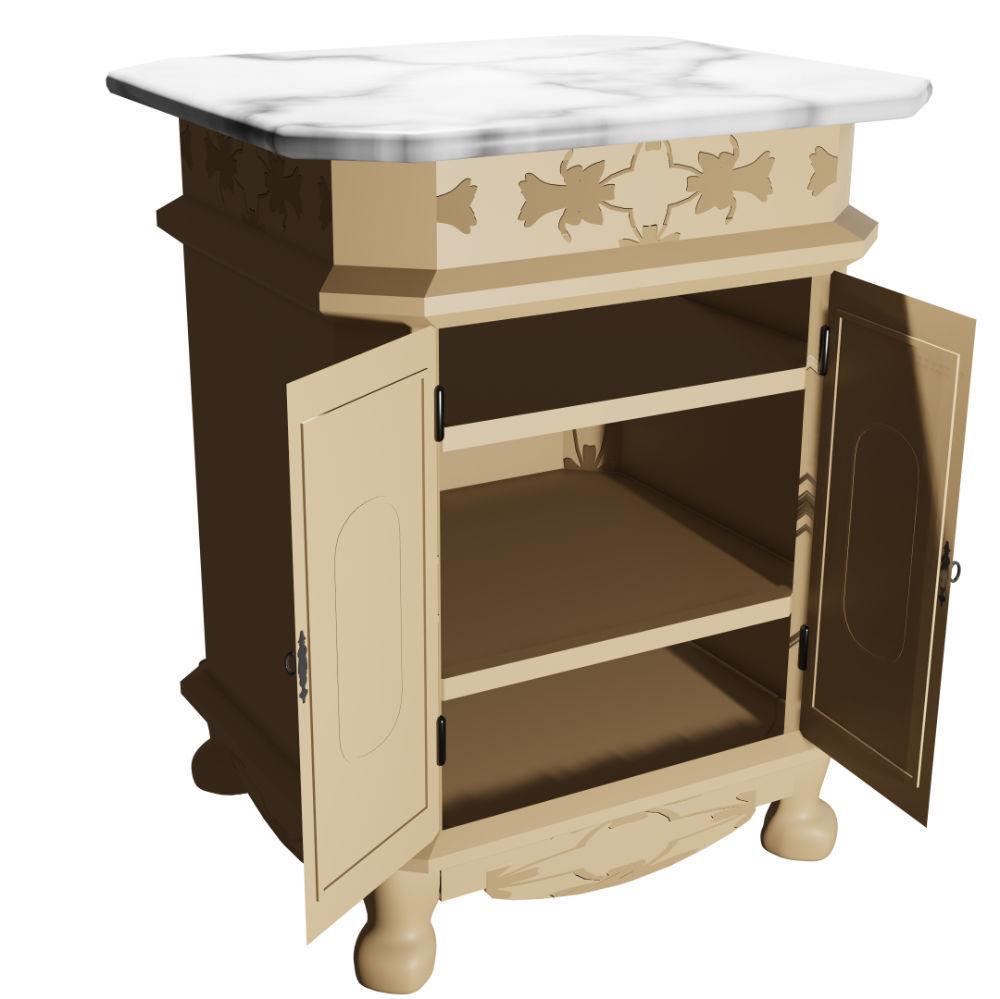 Schrank sideboard Cabinet vintage retro animated 3D model | CGTrader