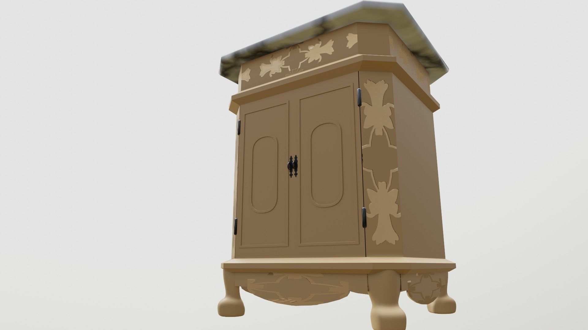 Schrank sideboard Cabinet vintage retro animated 3D model | CGTrader