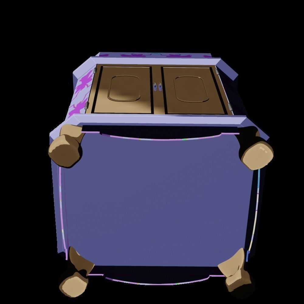 Schrank sideboard Cabinet vintage retro animated 3D model | CGTrader