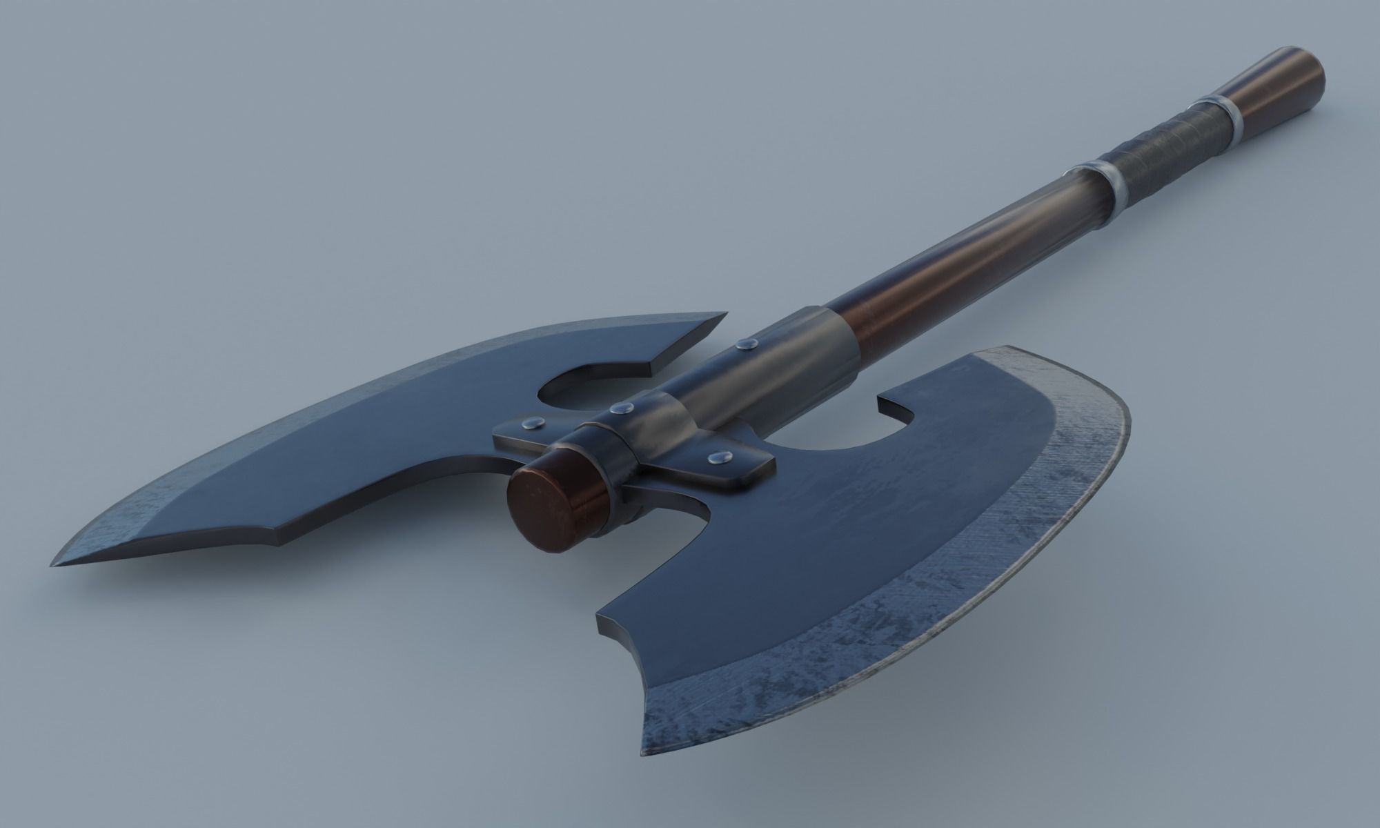 3D model Battle axe weapon low poly PBR 3D model VR / AR / low-poly ...