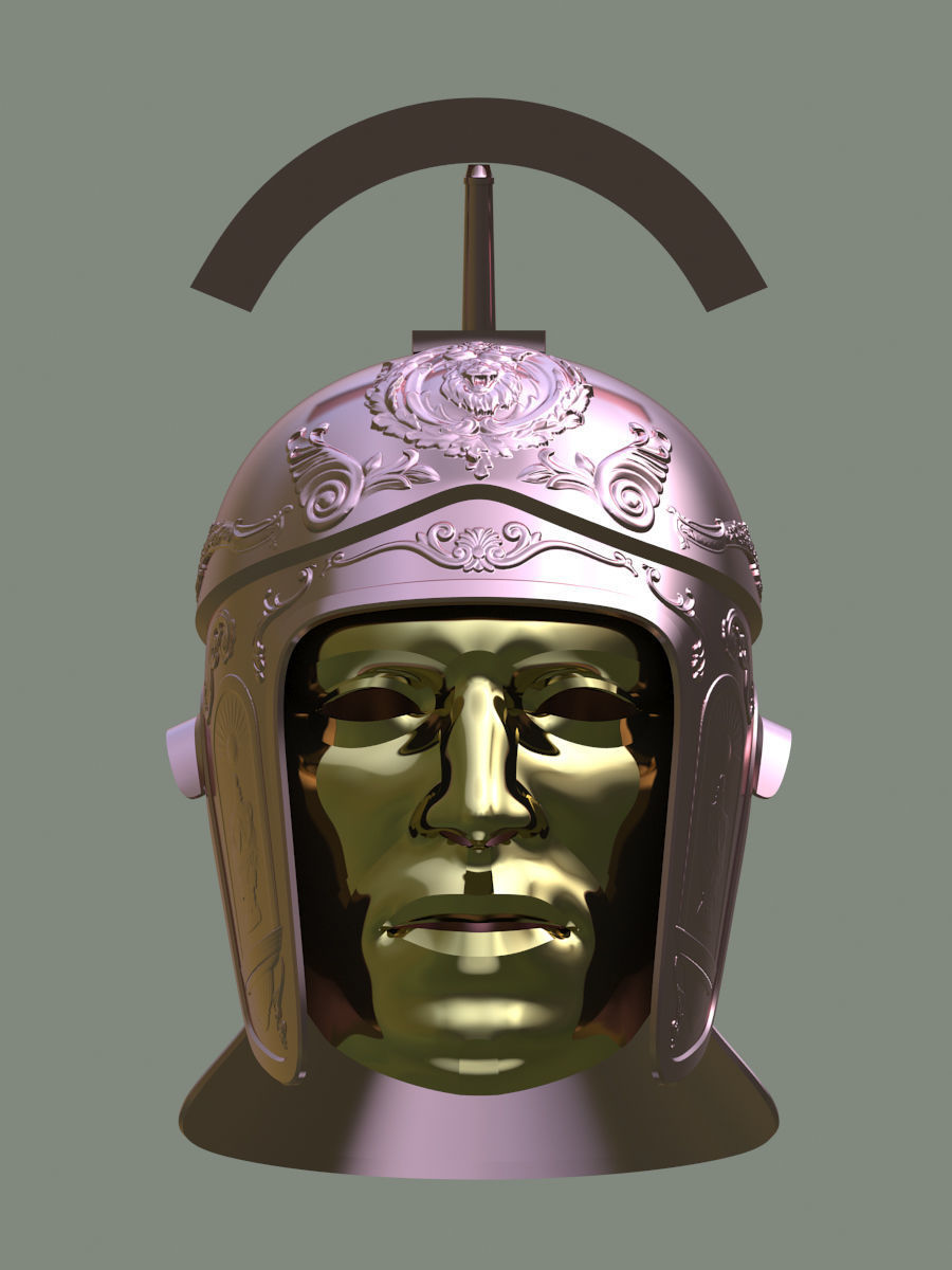 Roman General Helmet Mask Lorica Musculata Shin Guards Bracer 3D model ...