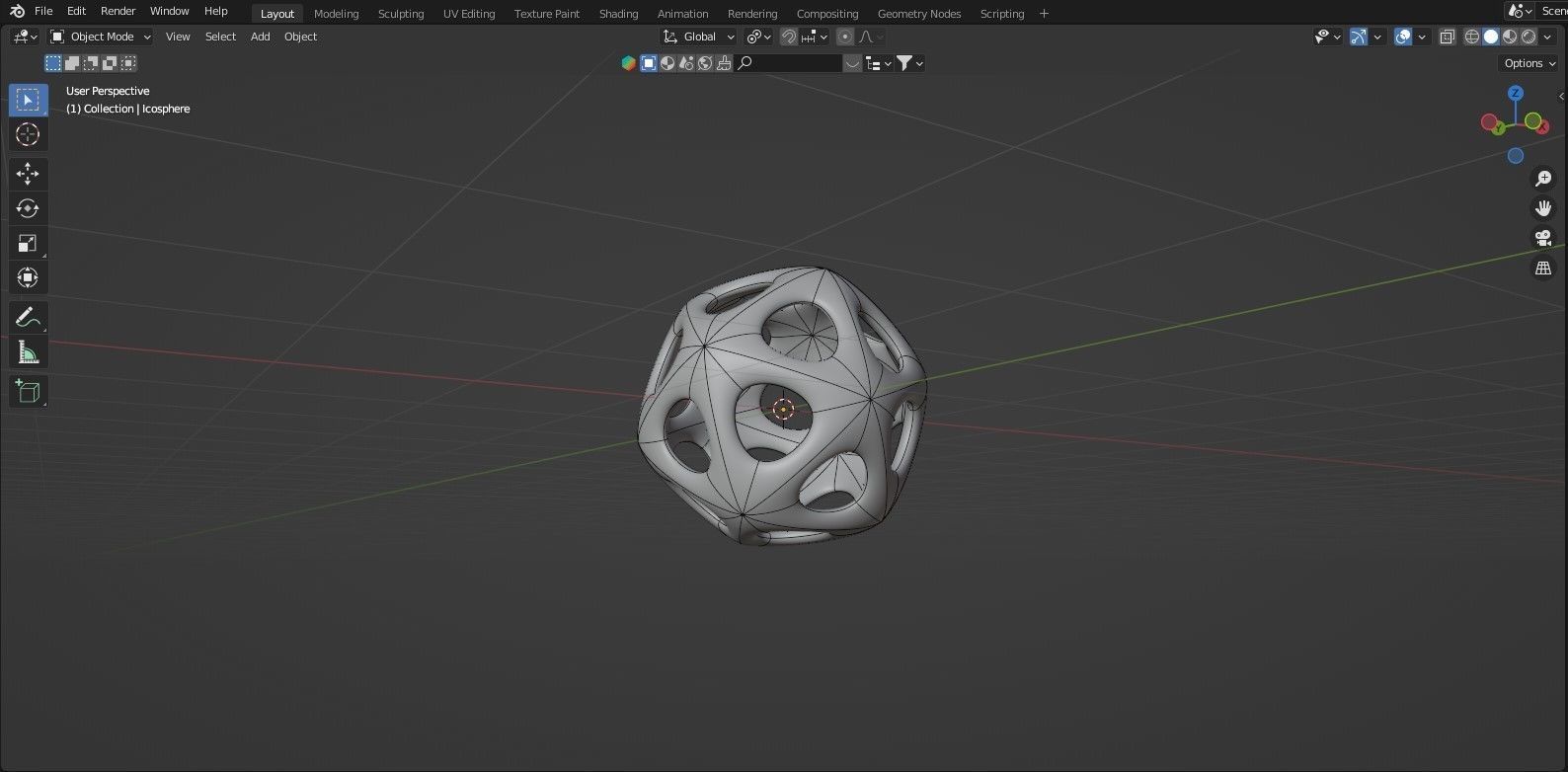 Abstract Icosphere 3D model | CGTrader