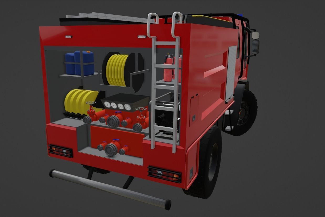 3D model Iveco Eurocargo 150-280 Firetruck VR / AR / low-poly | CGTrader