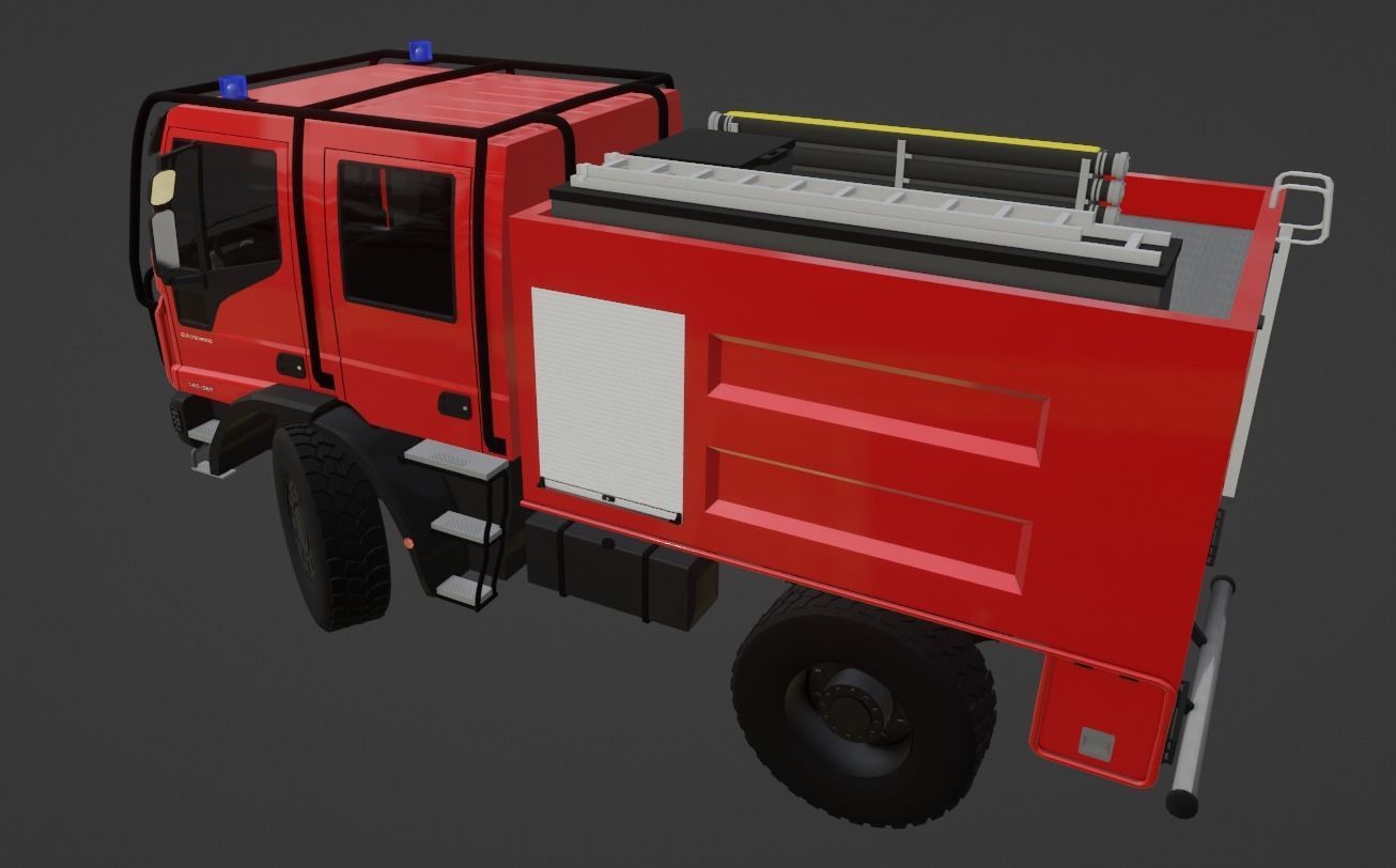 3D model Iveco Eurocargo 150-280 Firetruck VR / AR / low-poly | CGTrader