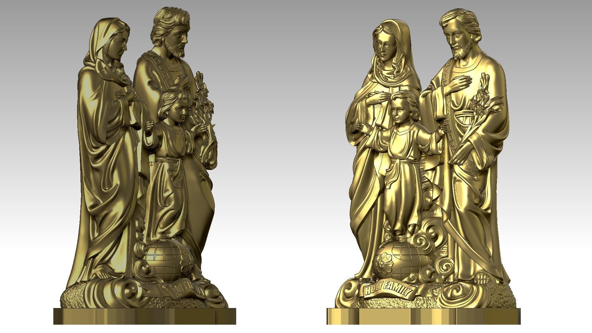 Holy Family Saint Joseph Virgin Mary and baby Jesus 3D model 3D ...