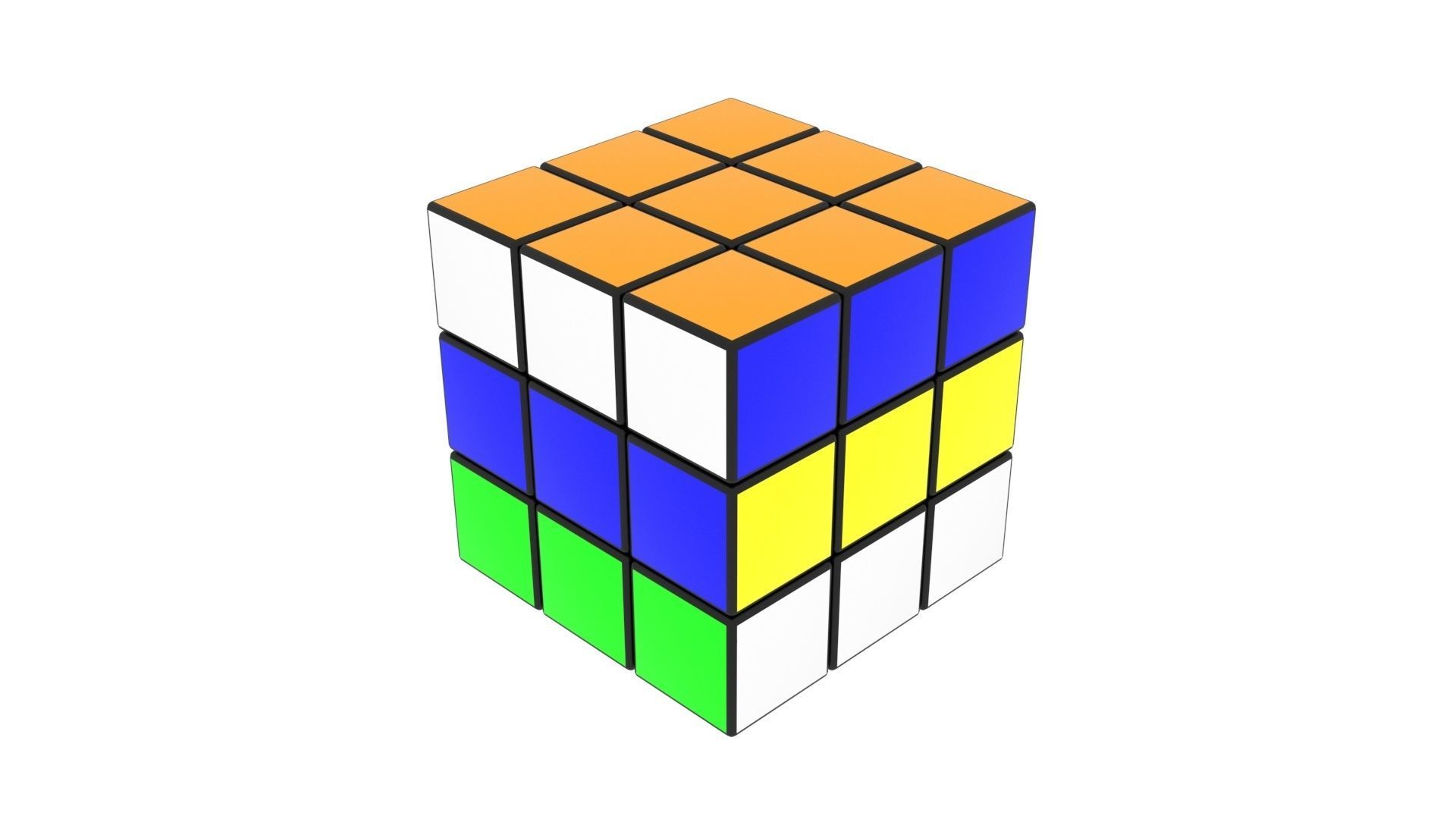 Rubiks Cube With Solving Animation 3D model animated | CGTrader