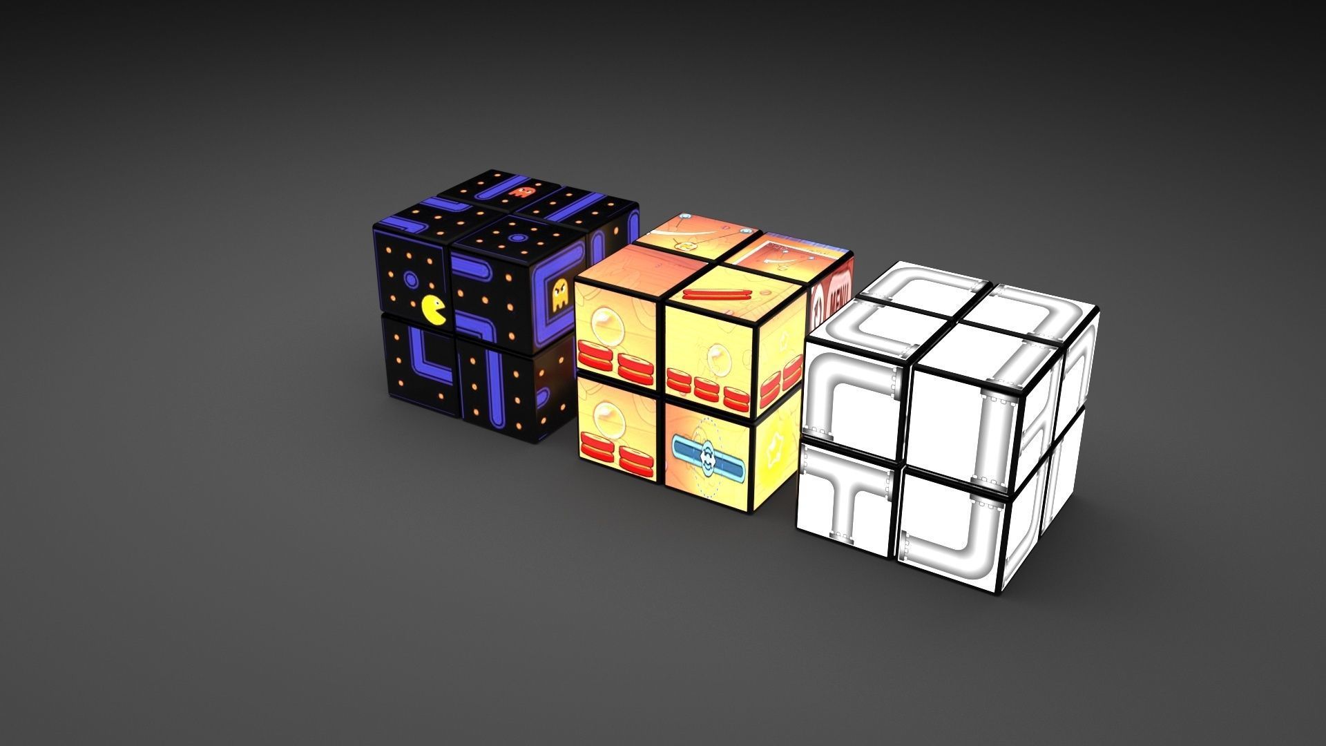 Rubiks Cube Like Gaming System 3D model | CGTrader