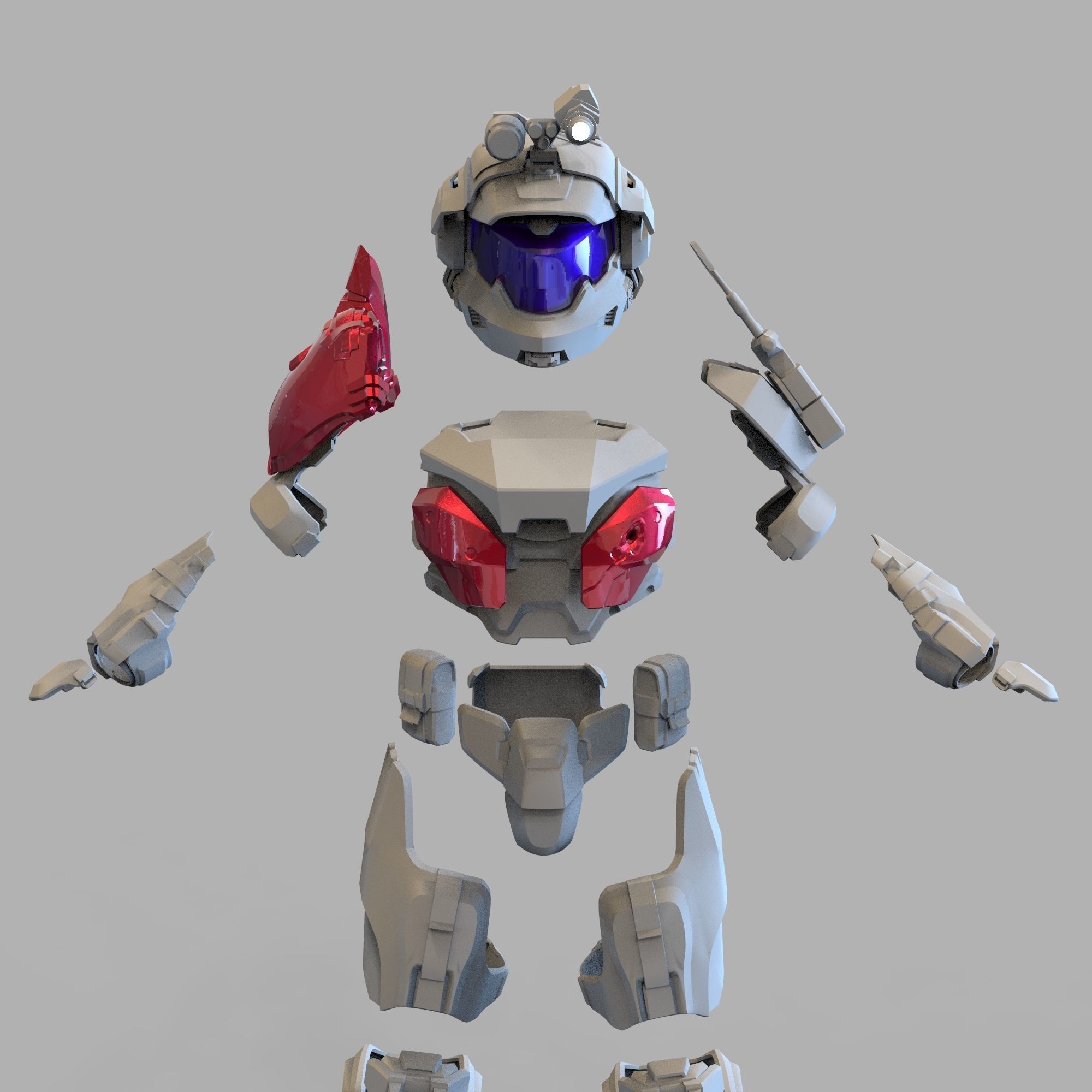 Halo Infinite Lone Wolf Hieu Dinh Full Body Armor with Helmet 3D model ...