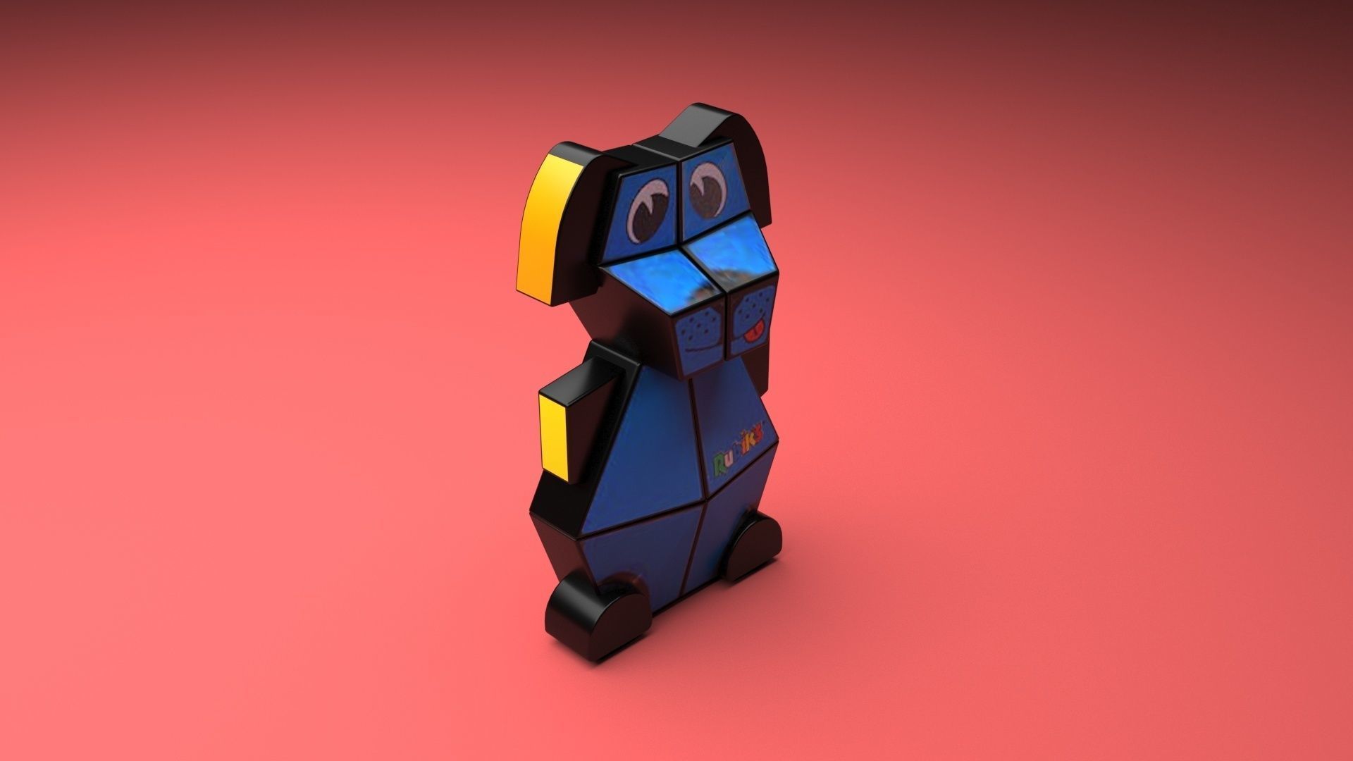 Dog Rubiks Cube 3D model | CGTrader