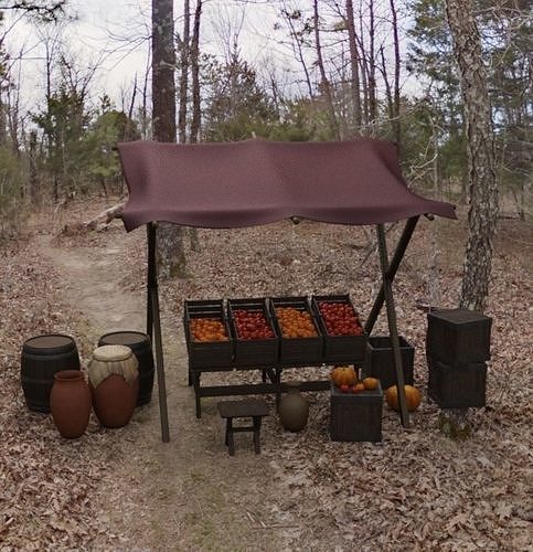 3D model Display stand fruits Store VR / AR / low-poly | CGTrader