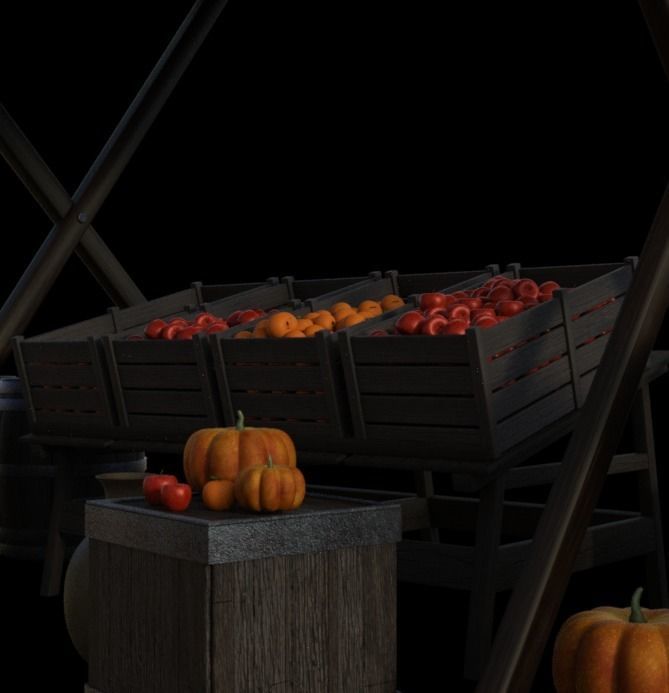 3D model Display stand fruits Store VR / AR / low-poly | CGTrader