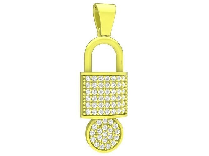 asian diamond lock pendant 3947 3D model 3D printable | CGTrader