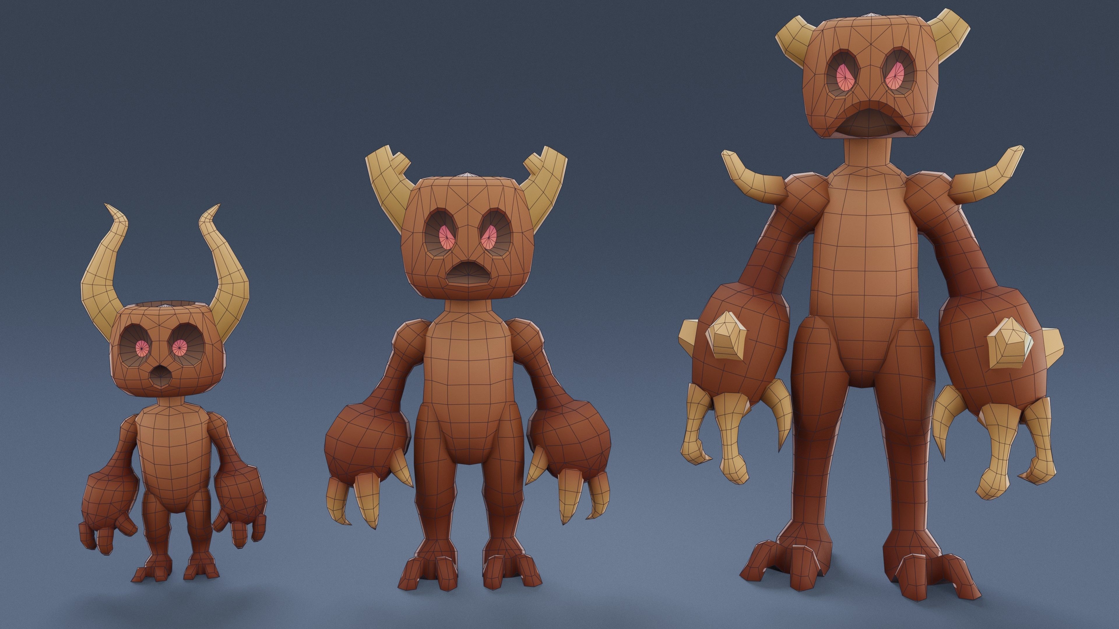 3D model Cartoon Characters - Evolution Woody Warrior VR / AR / low ...