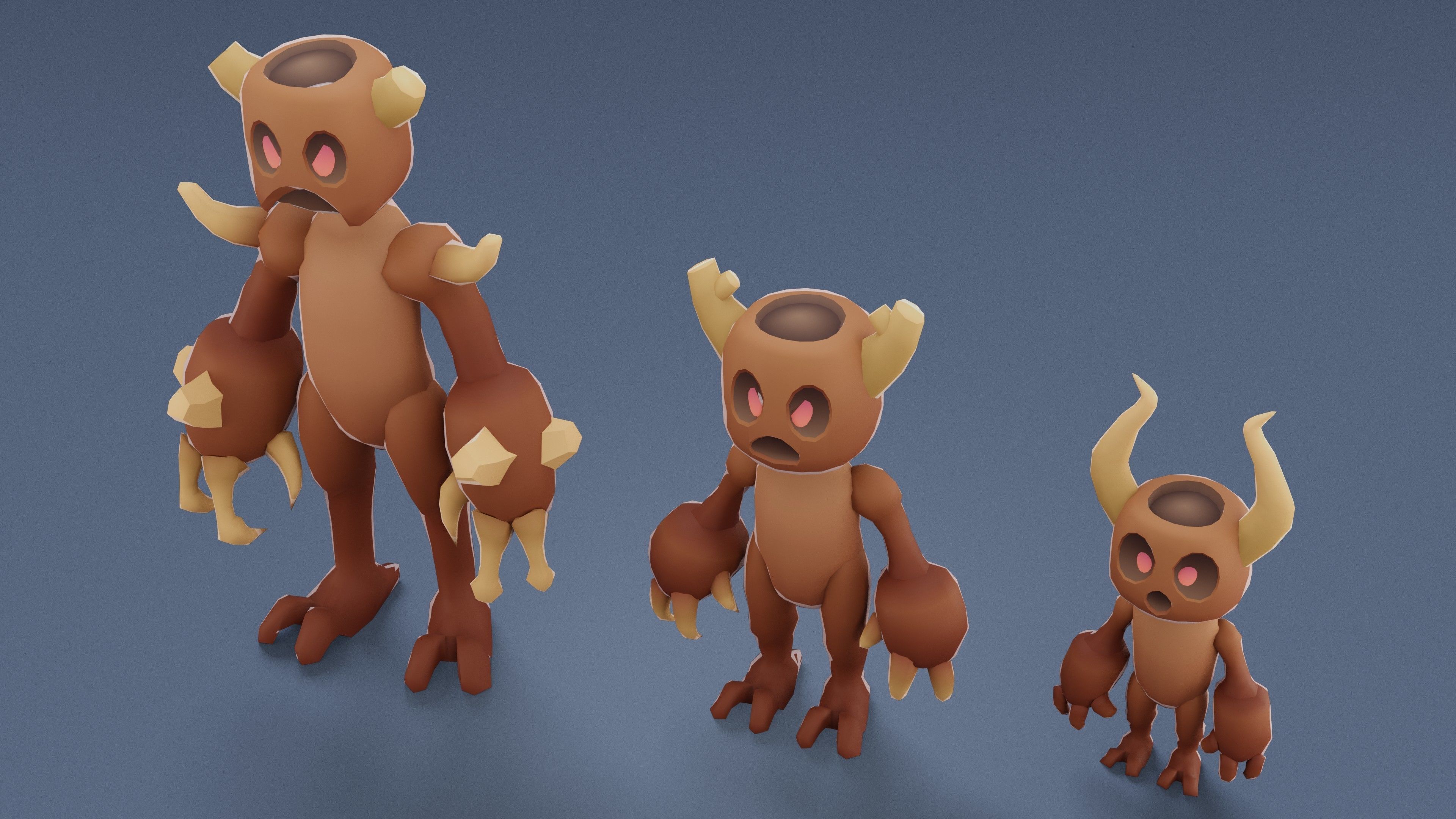 3D model Cartoon Characters - Evolution Woody Warrior VR / AR / low ...