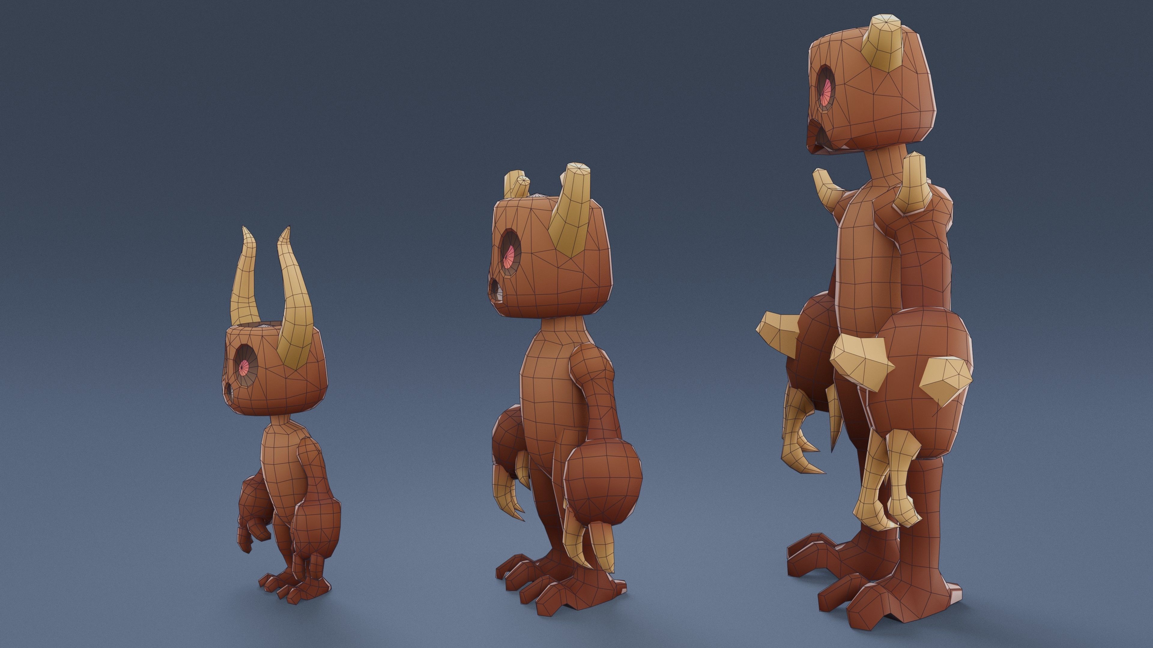 3D model Cartoon Characters - Evolution Woody Warrior VR / AR / low ...