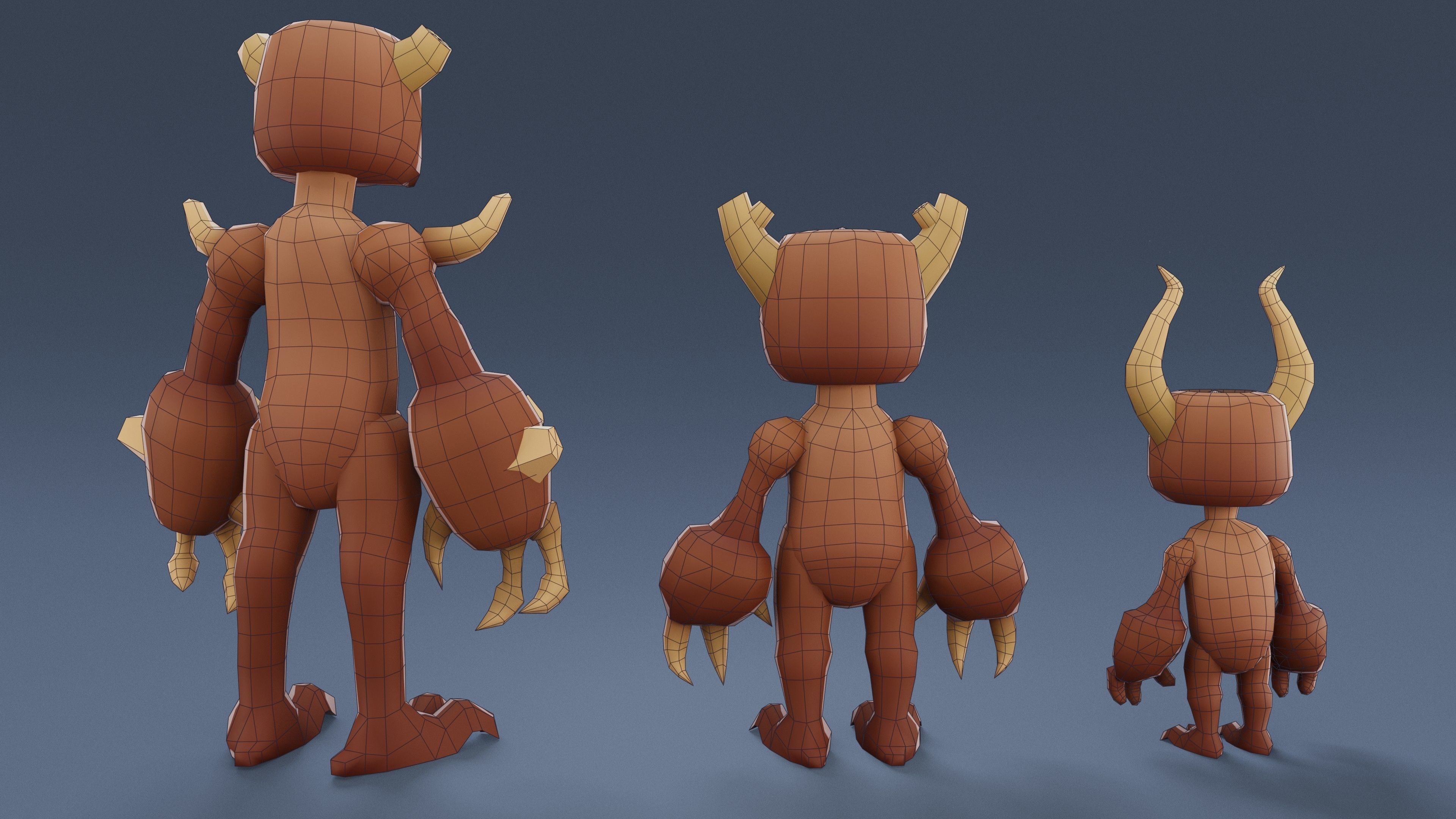 3D model Cartoon Characters - Evolution Woody Warrior VR / AR / low ...