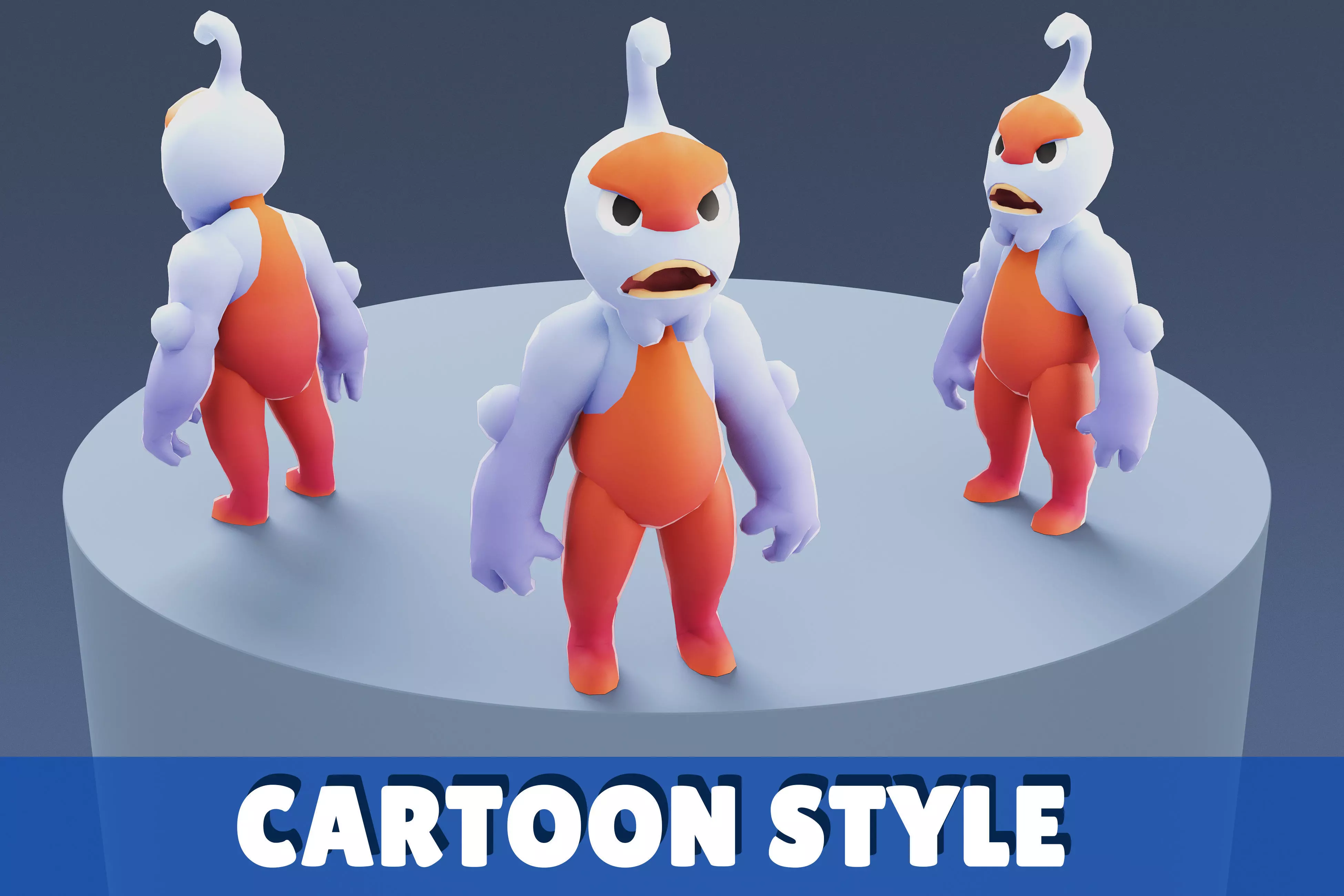 3D model Cartoon Characters - Medium Wrestler Warrior VR / AR / low ...