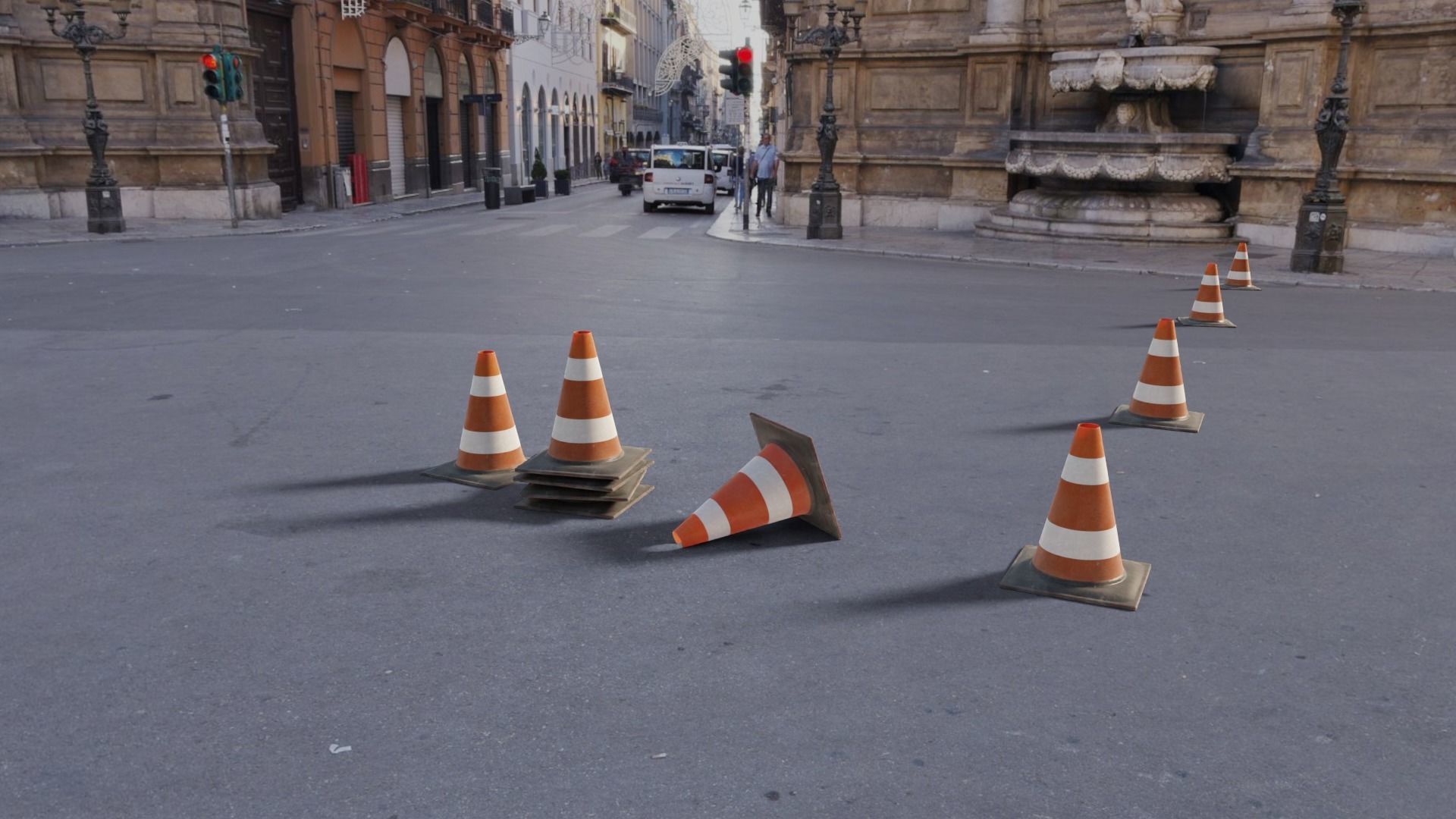 Cone street - traffic Realistic free VR / AR / low-poly 3D model | CGTrader