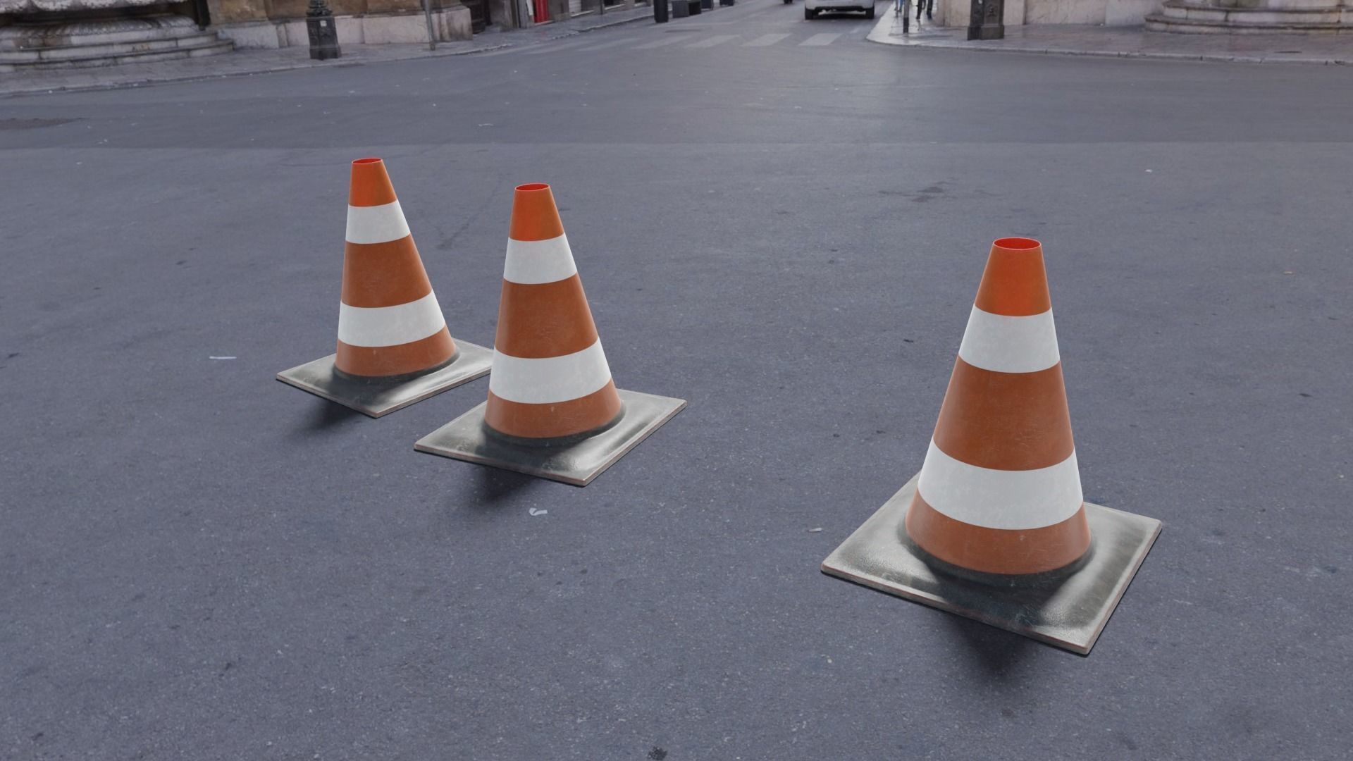 Cone street - traffic Realistic free VR / AR / low-poly 3D model | CGTrader
