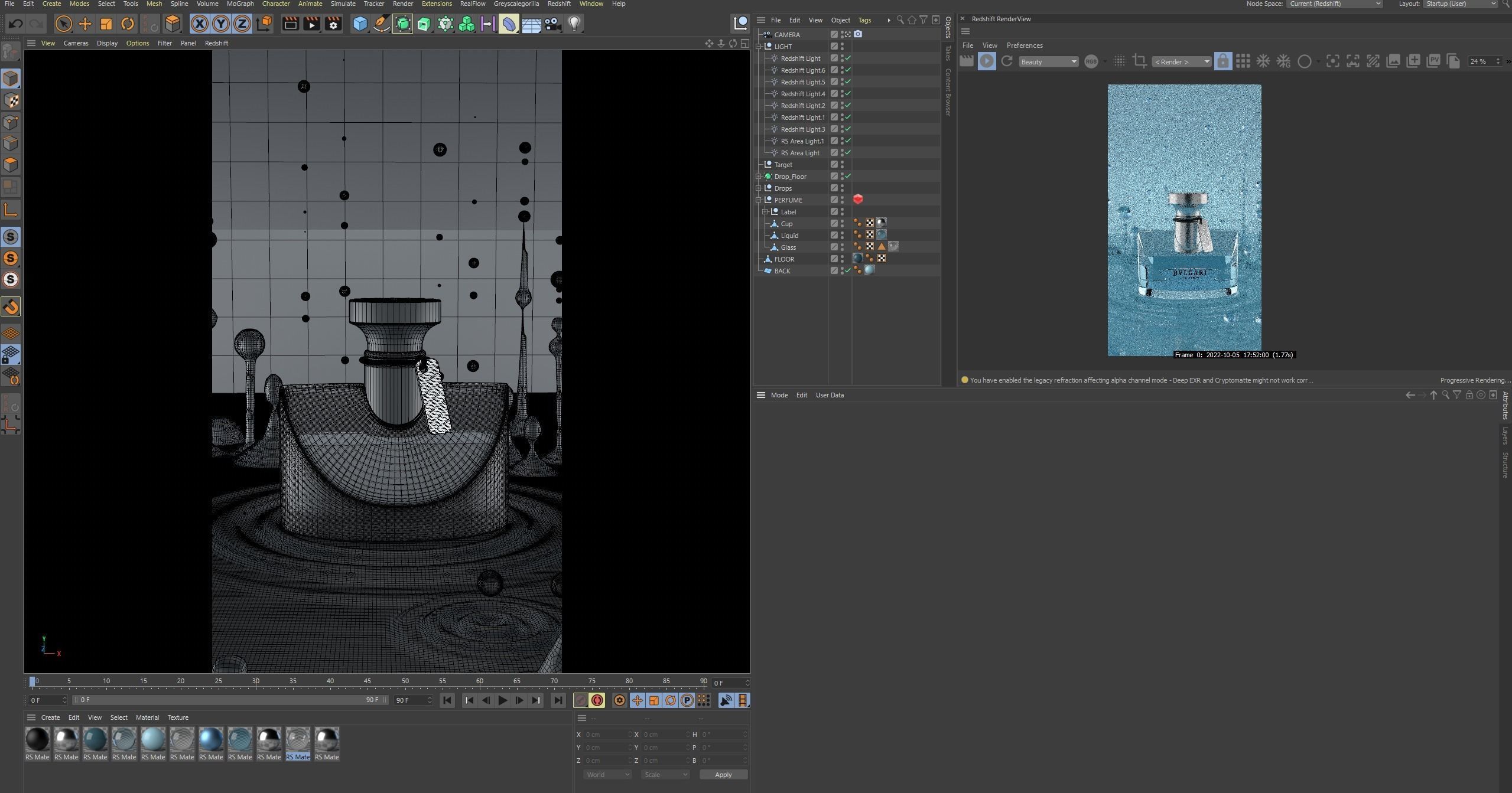 BVLGARI Perfume Project for C4D and Redshift Render 3D model | CGTrader