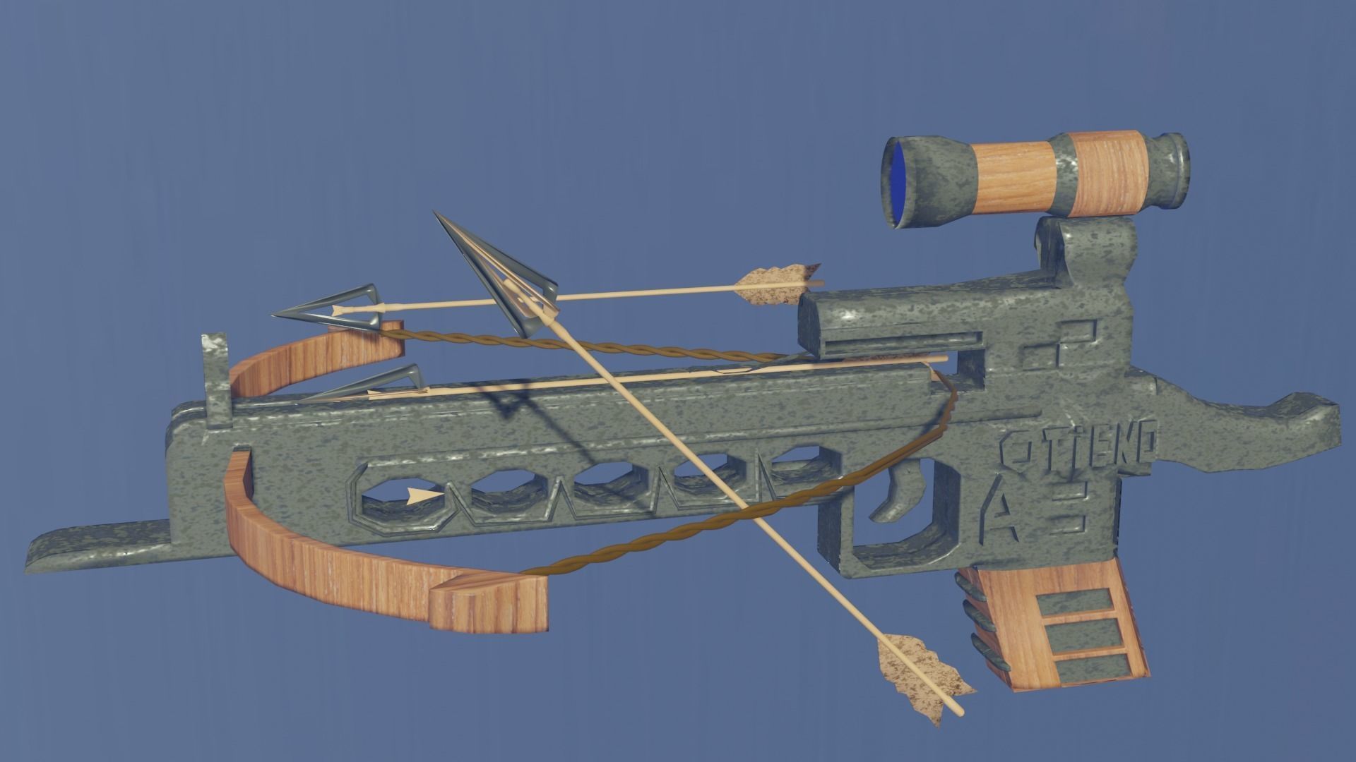 3D model zombie crossbow and pistol arrow VR / AR / low-poly | CGTrader
