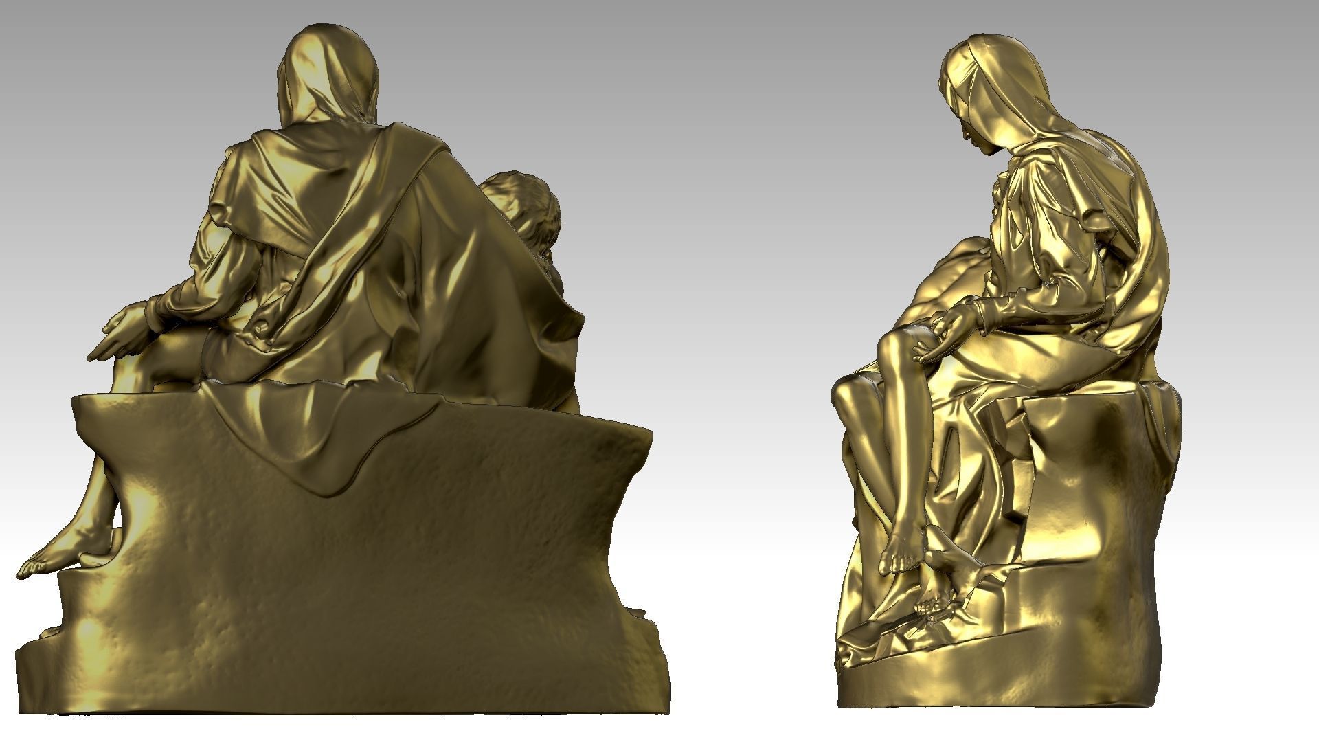 La Pieta Michelangelo 3D model 3D printable | CGTrader