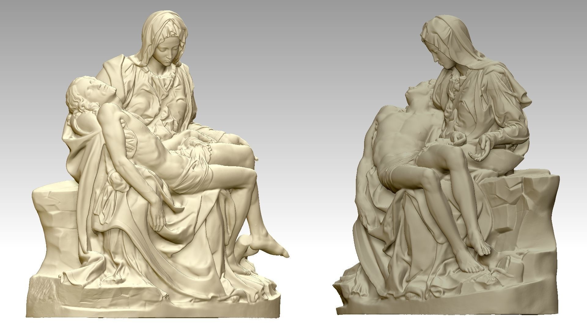 La Pieta Michelangelo 3D model 3D printable | CGTrader