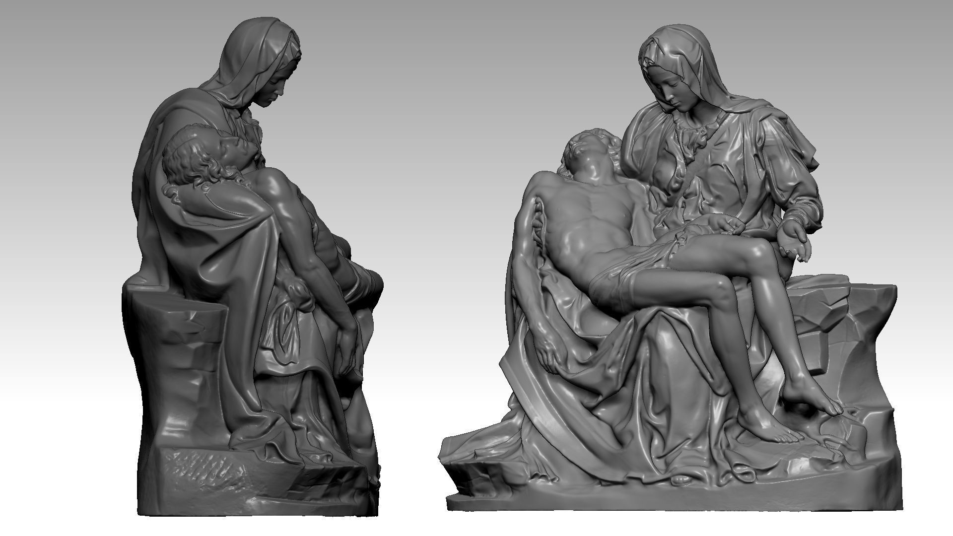 La Pieta Michelangelo 3D model 3D printable | CGTrader