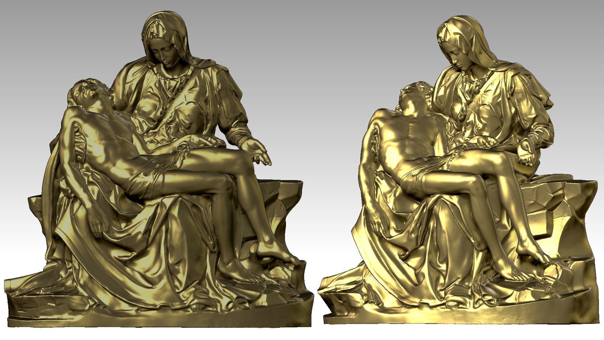 La Pieta Michelangelo 3D model 3D printable | CGTrader