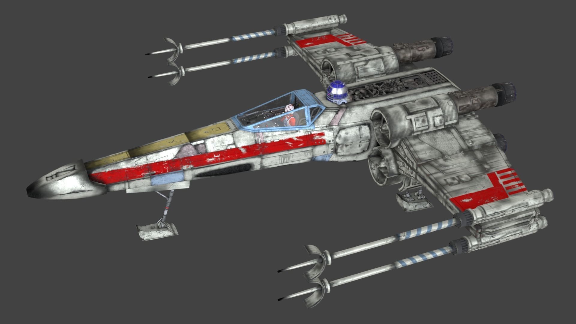 star wars x-wing 3D model rigged | CGTrader