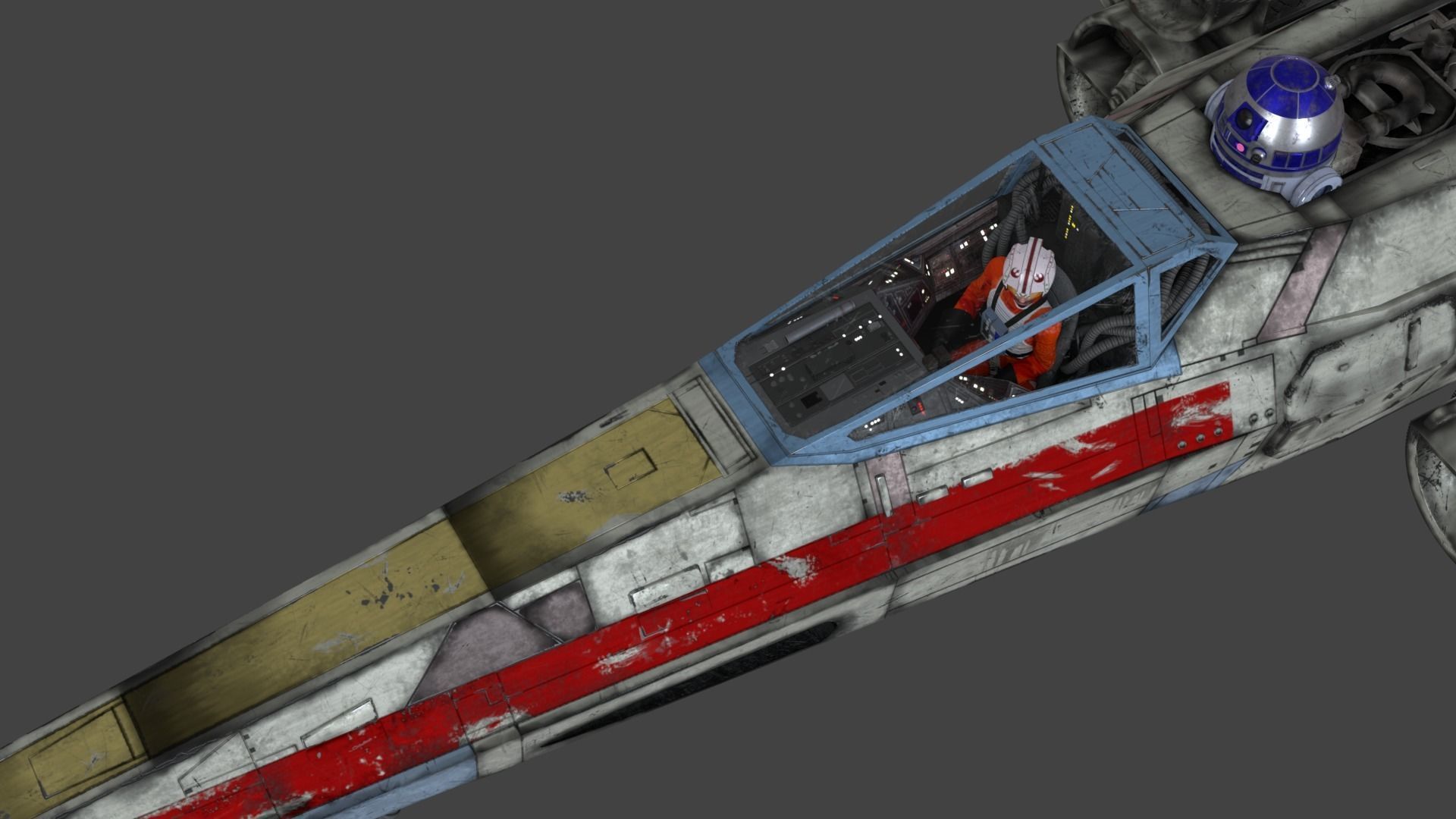 star wars x-wing 3D model rigged | CGTrader