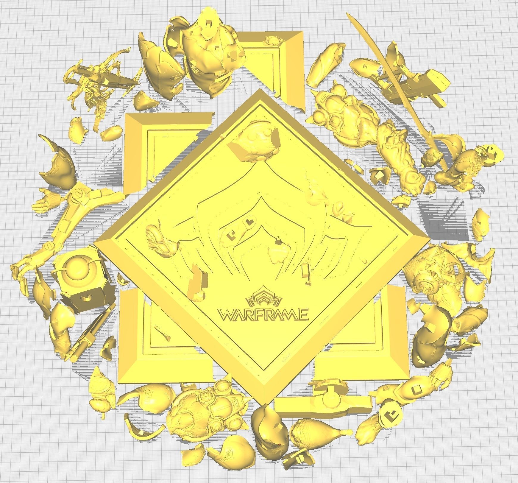 warframe Excalibur 3D model 3D printable | CGTrader