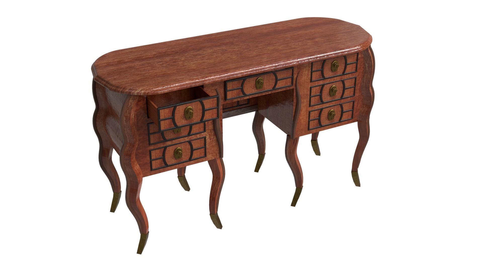 Antique Desk 01 3D model | CGTrader
