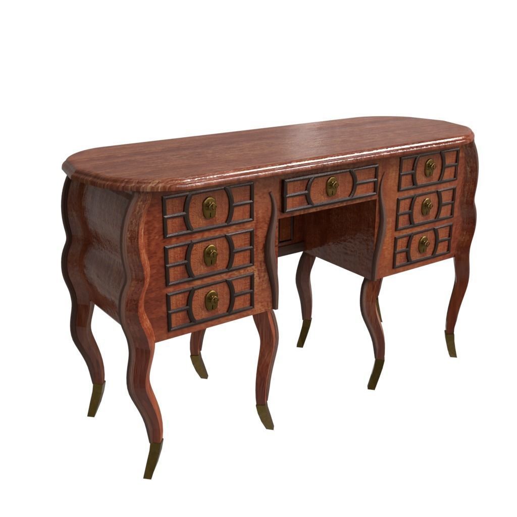 Antique Desk 01 3D model | CGTrader
